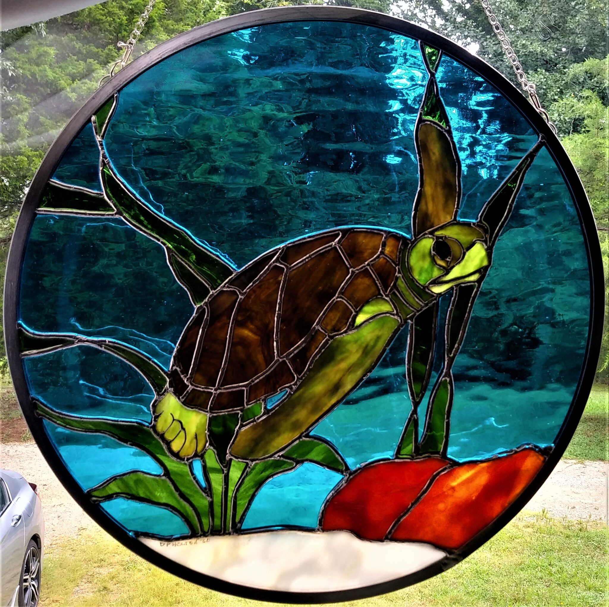 Stained Glass Sea Turtle – PATTERN ONLY – Water Oak Glass Art
